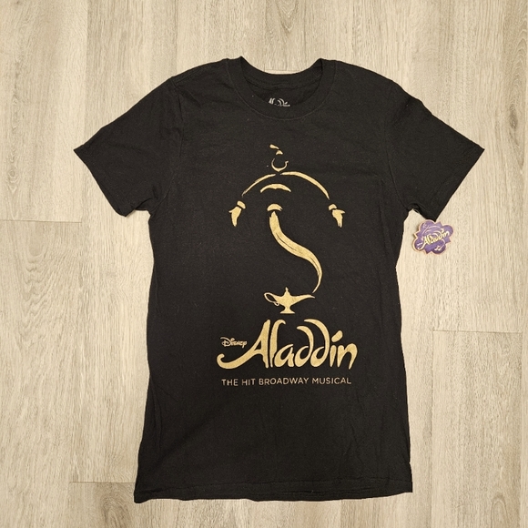 Disney | Tops | Nwt Aladdin Shirt Womens Small Black Broadway Musical ...